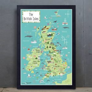 Illustrated Children's map of the British Isles - Bek Cruddace Illustration