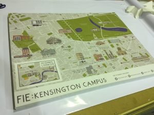 Illustrated FIE Campus Map - Bek Cruddace Illustration