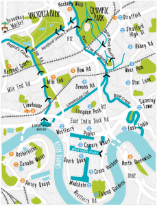 Illustrated canal network maps for CRT - Bek Cruddace Illustration