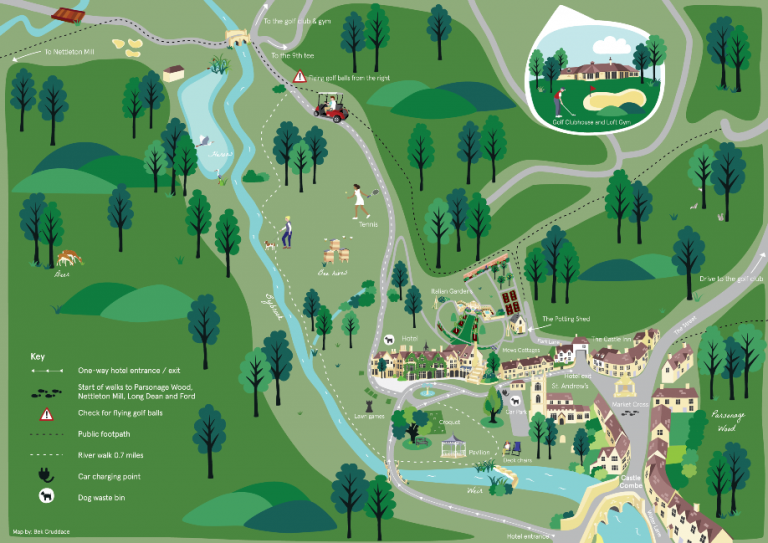 Illustrated Hotel Grounds Maps - Bek Cruddace Illustration