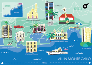 All in Monte Carlo Map - Bek Cruddace Illustration