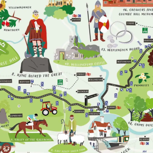 Illustrated Ridgeway Visitor Map - Bek Cruddace Illustration
